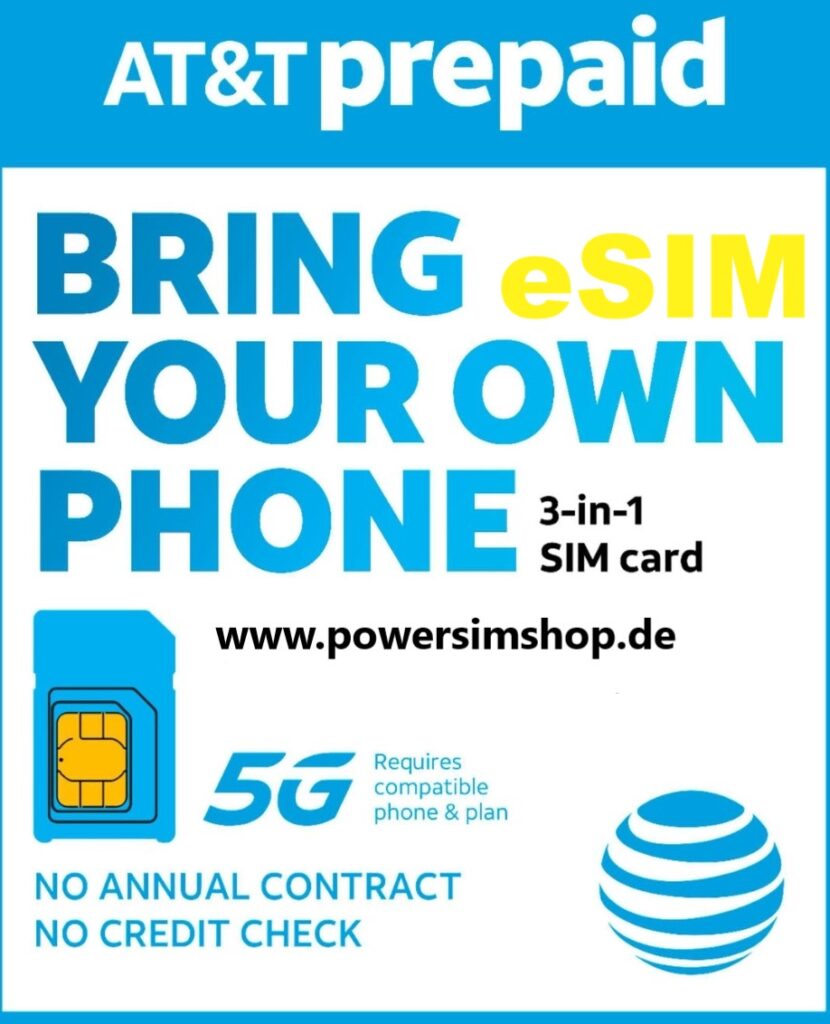USA eSIM Karte AT&T mit unbegrenztem* Datenvolumen in den USA und ...
